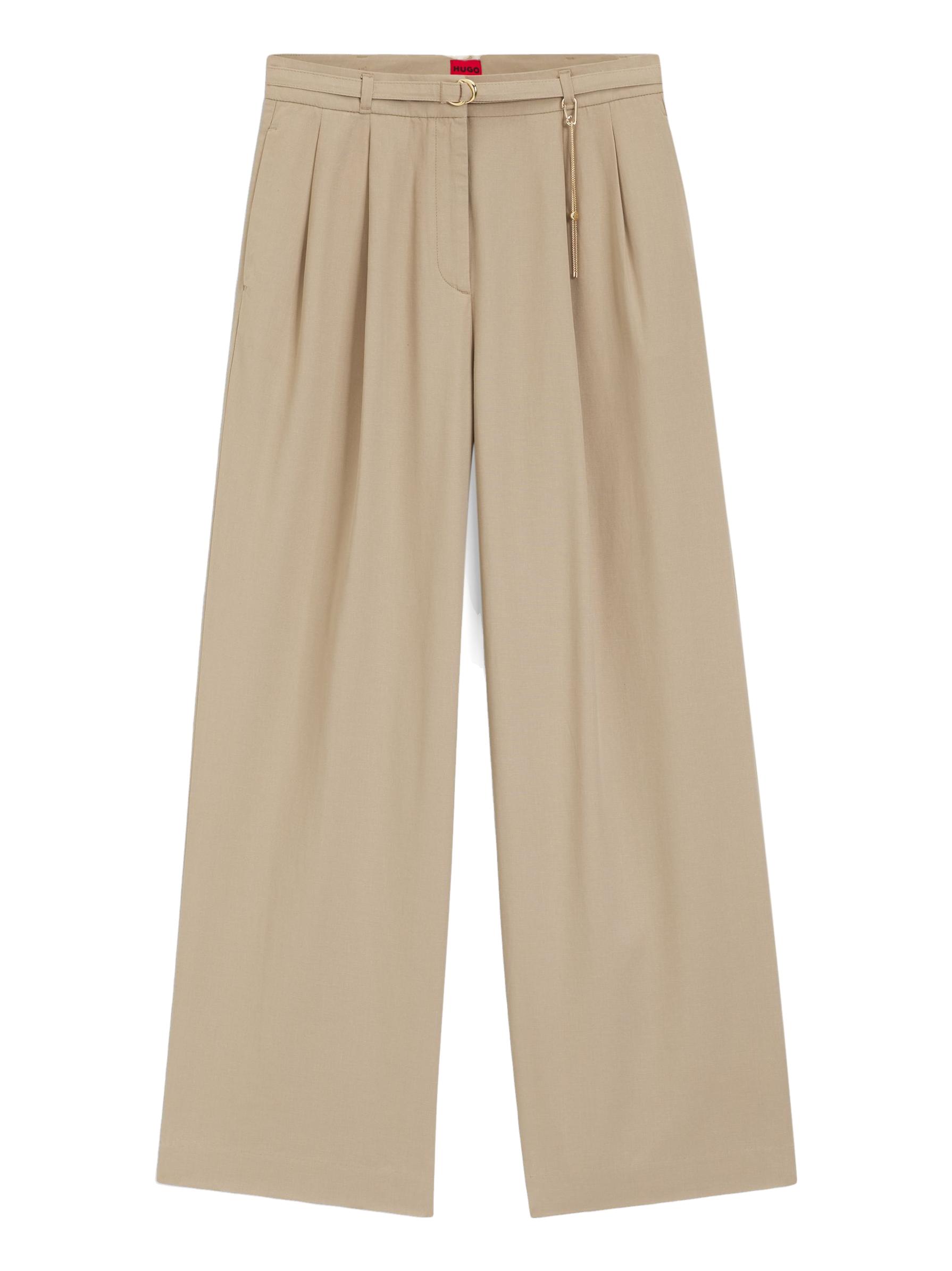 HUGO Straight-Fit Trousers with Chain